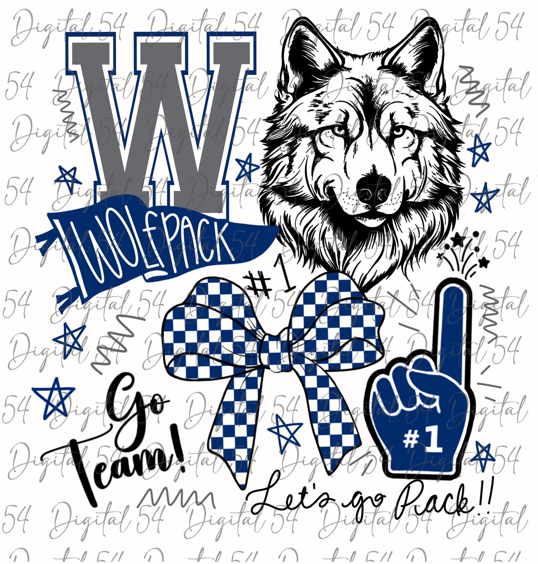 Wolfpack Busy Design PNG | Digital File | Go Fight Win | Custom ...