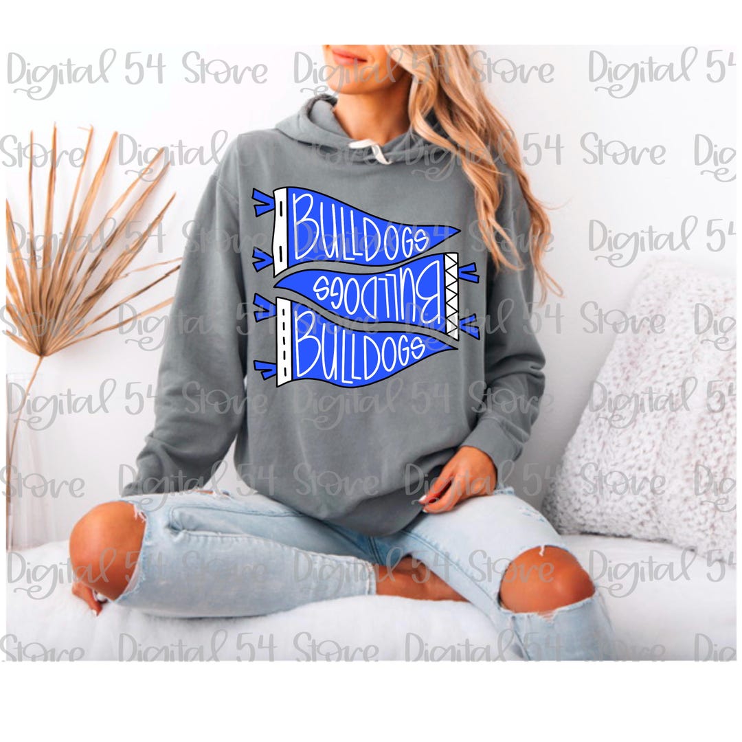Bulldogs Mascot PNG: School Spirit Football Design (digital Download ...