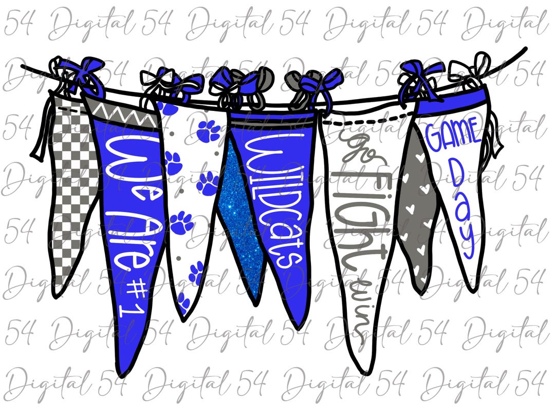 Wildcats Pennant PNG: School Spirit Graphic (digital Download - Etsy