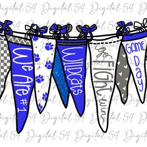 Wildcats Pennant PNG: School Spirit Graphic (digital Download - Etsy