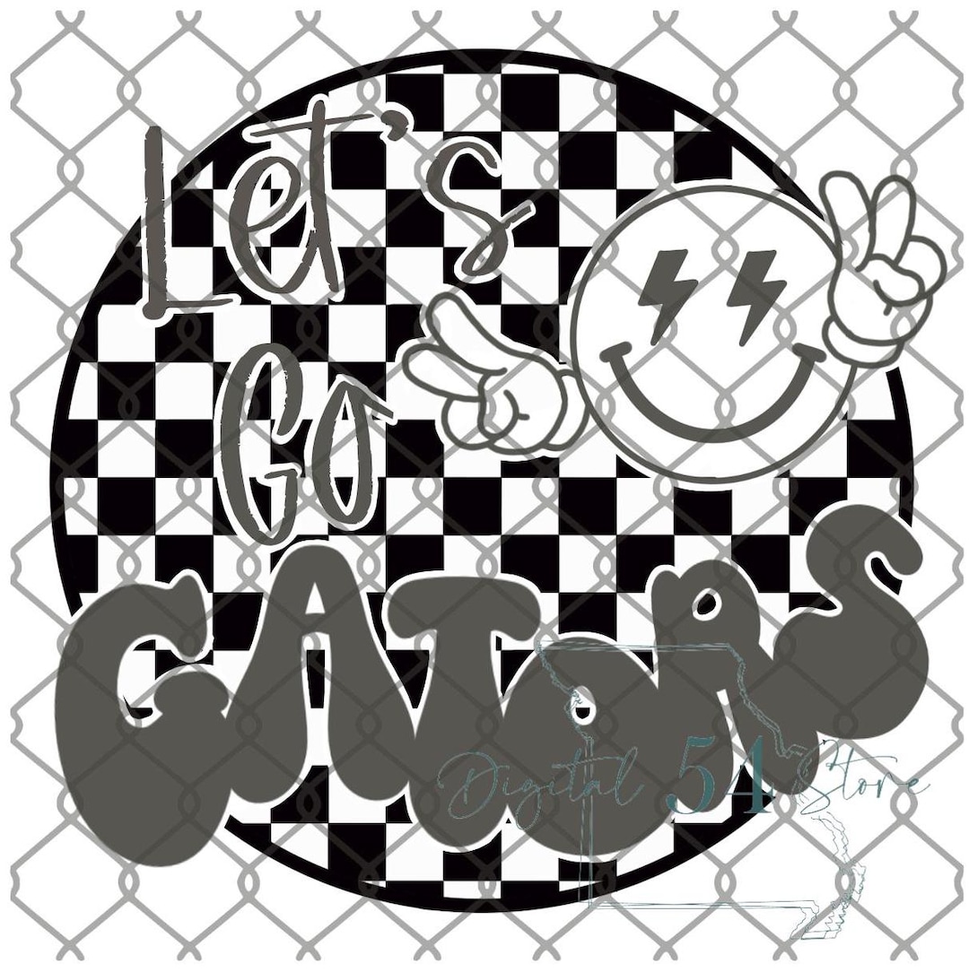 Let's Go Gators PNG | Trendy Checker | Digital File | Football | Ready ...