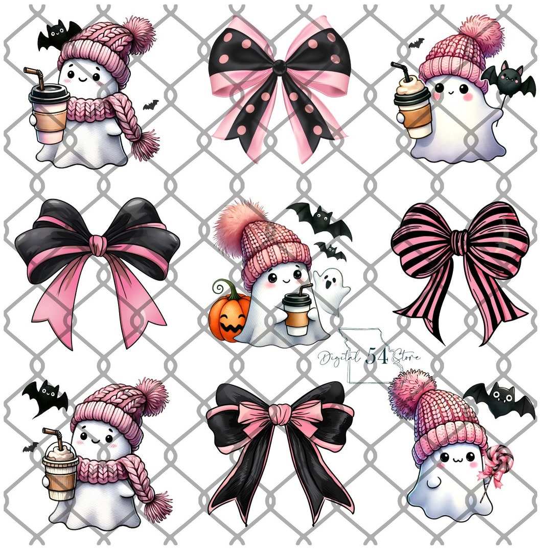Girly Ghost PNG | Oh Hey Boo | Digital Download | Ghost With Bow ...