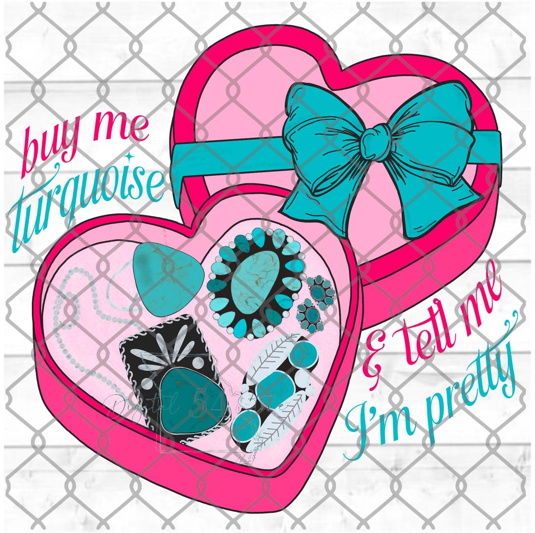 Turquoise Valentine SVG Digital Download Cut File Valentines Day ...