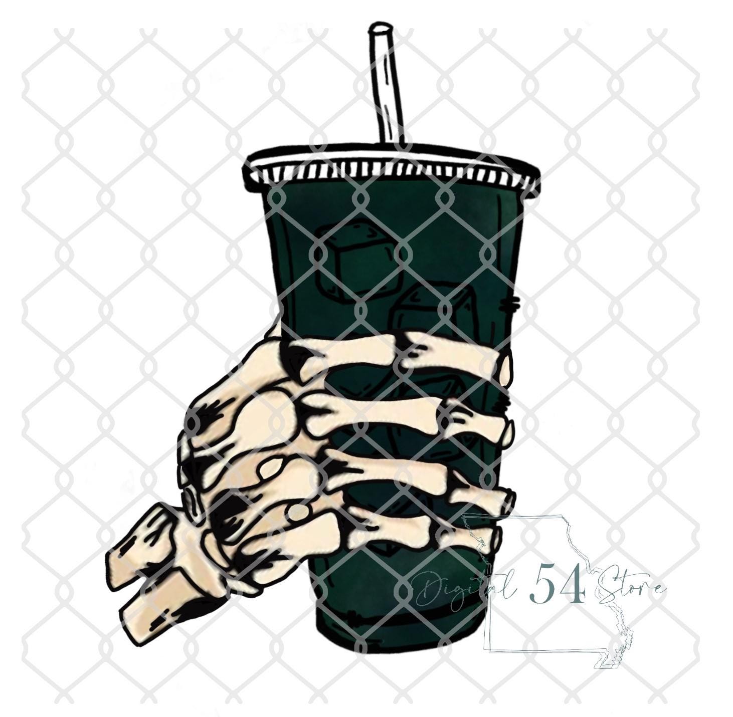 Skeleton Hand Holding Tea PNG | Tea and Shake | Healthy Tea | Digital ...