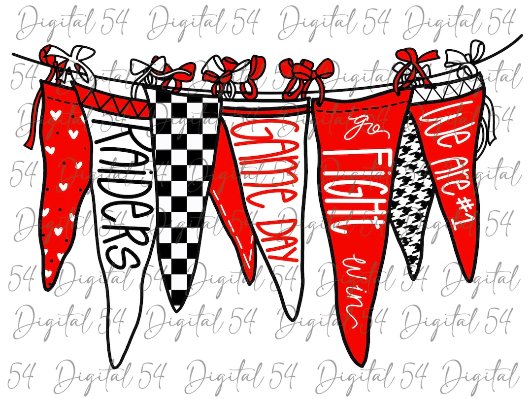 Raiders Pennant PNG | Cute Print | Digital Download | School Spirit ...