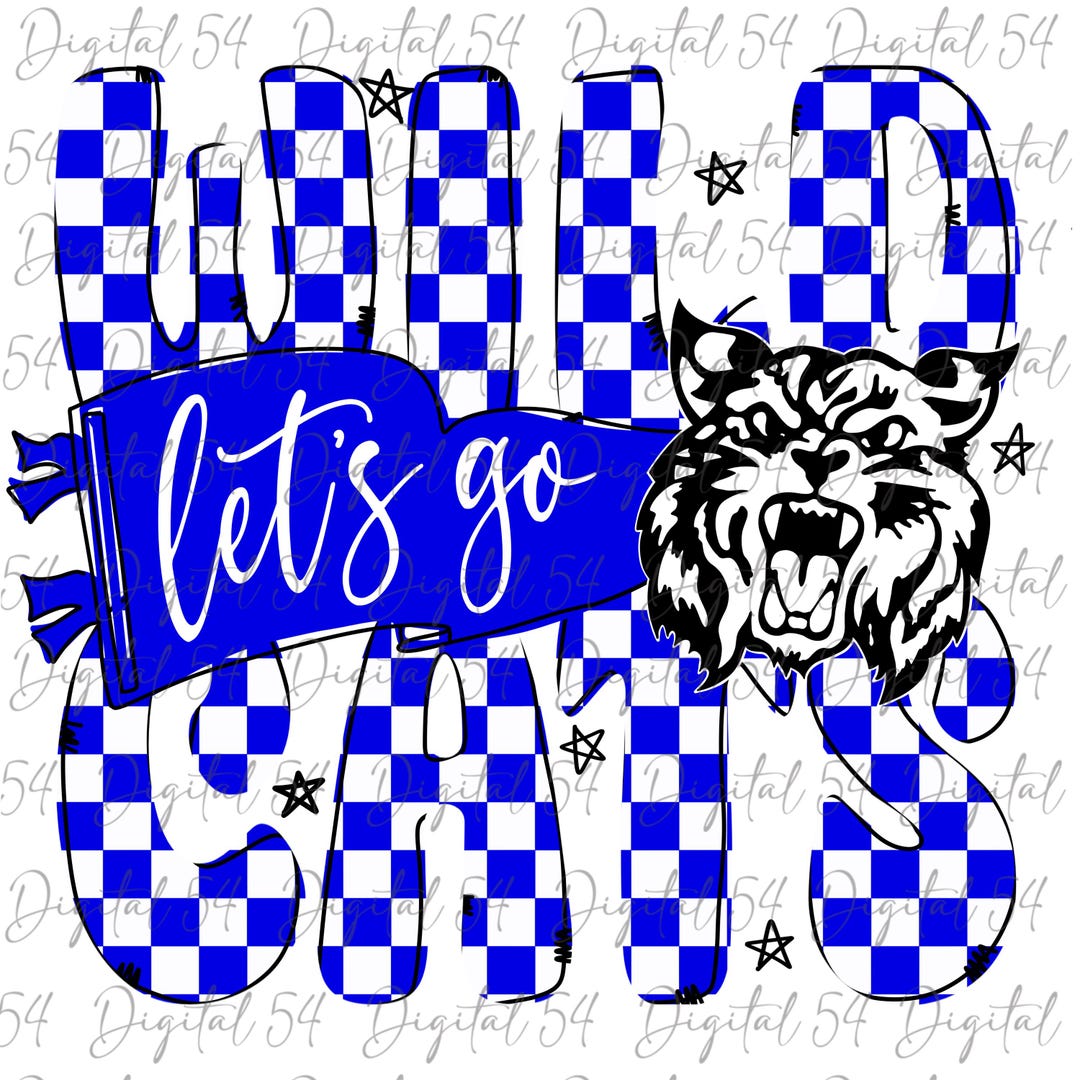 Wildcats Pennant Flag Print: School Spirit PNG (digital Download - Etsy
