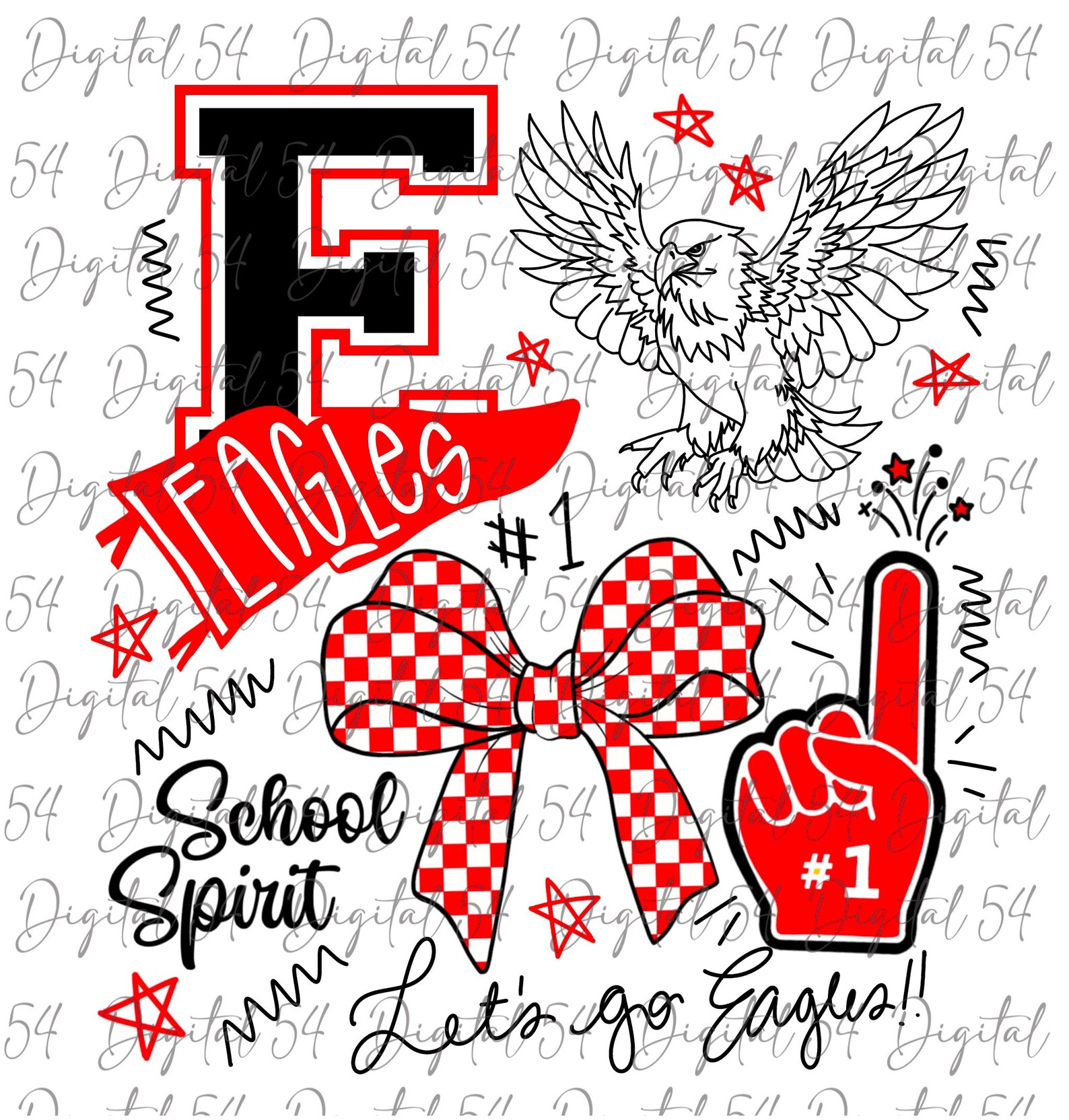 Eagles Busy Design PNG | Digital File | Go Fight Win | Custom Pennant ...