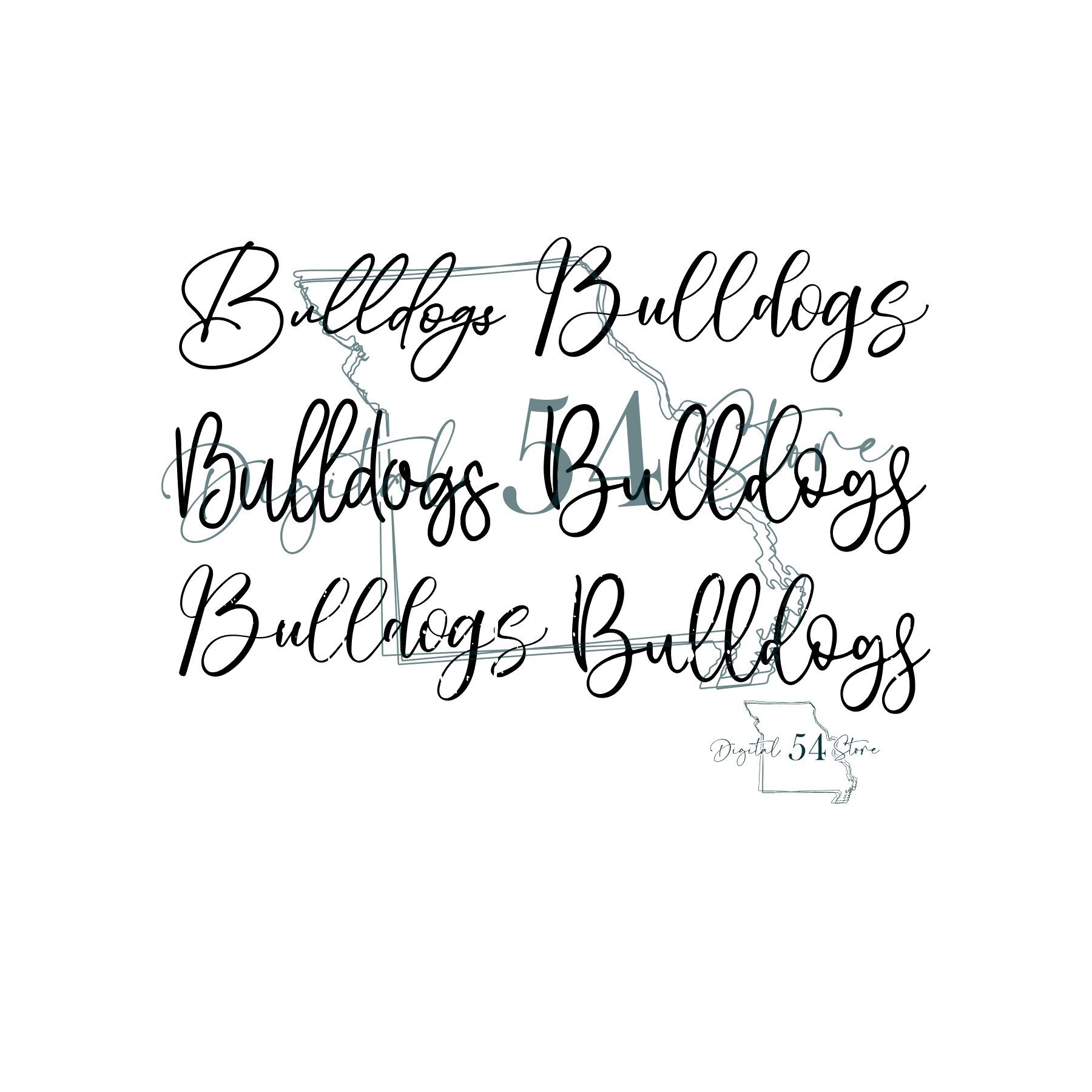 Bulldogs School Spirit SVG 6 Text Fonts Digital Download Cut File ...