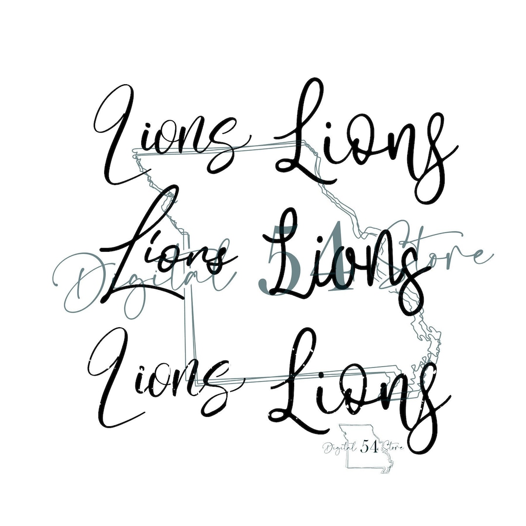 Lions School Spirit SVG | 6 Text Fonts | Digital Download | Cut File ...
