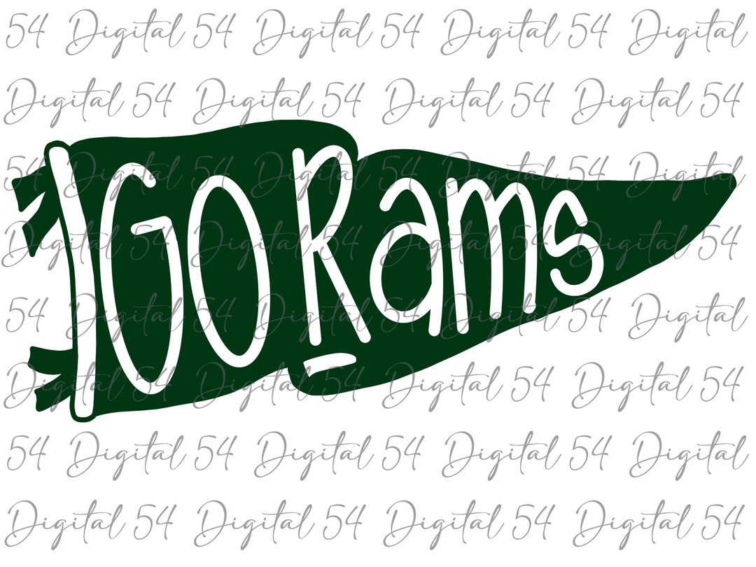 Go Rams Flag PNG | TWO Prints | Digital Download | Trending | School ...