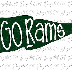Go Rams Flag PNG | TWO Prints | Digital Download | Trending | School ...