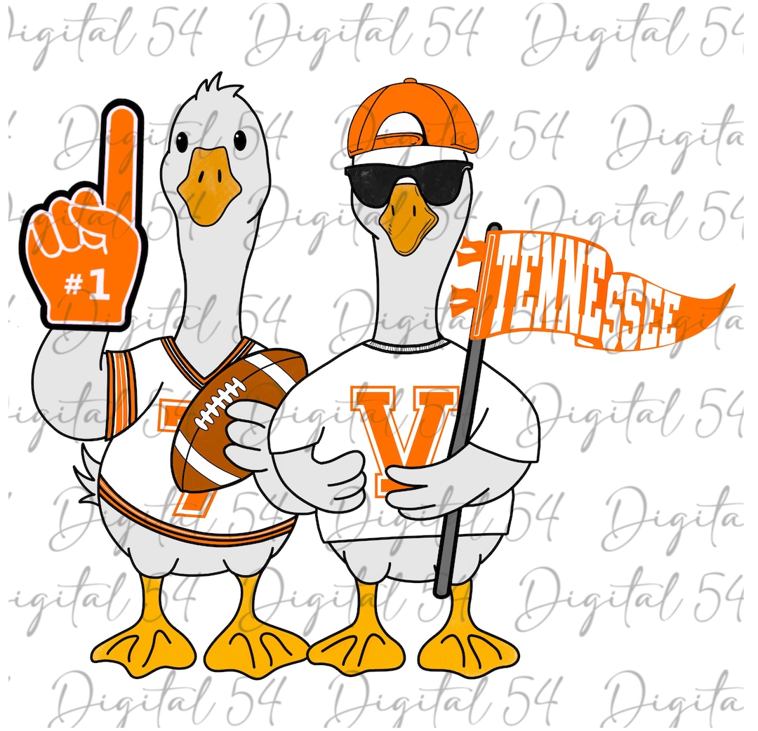 Tennessee Game Day Goose PNG | Goose Holding Football | State Pennant ...