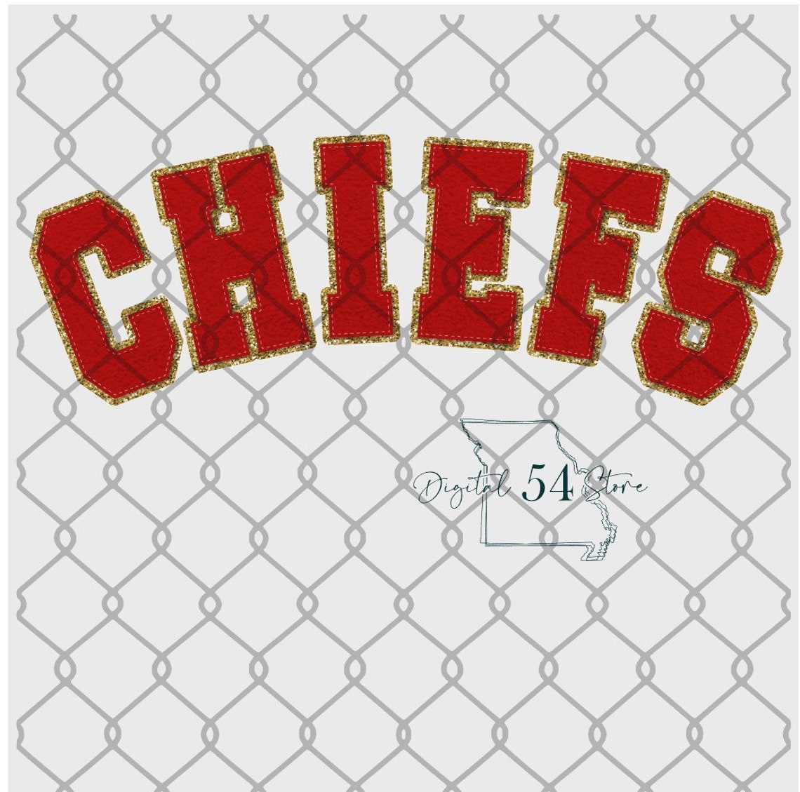 Chiefs PNG Chenille Letters Digital File Mascot School Football Indians ...