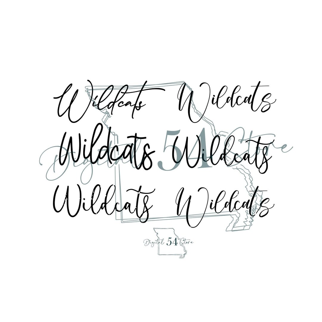 Wildcats School Spirit SVG | 6 Text Fonts | Digital Download | Cut File ...