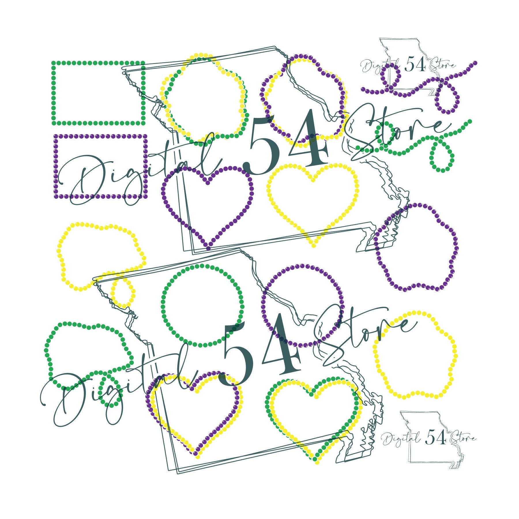 Bead SVG Digital Download Cut File Mardi Gras Beads Custom Designs ...