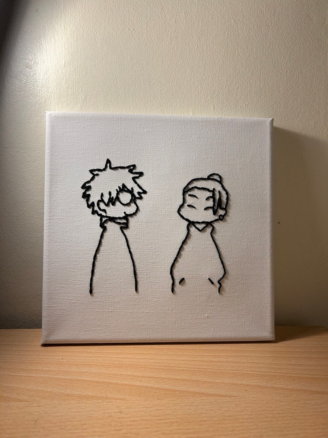 Jujutsu Kaisen Gojo and Geto Hand Embroidered Canvas - Etsy