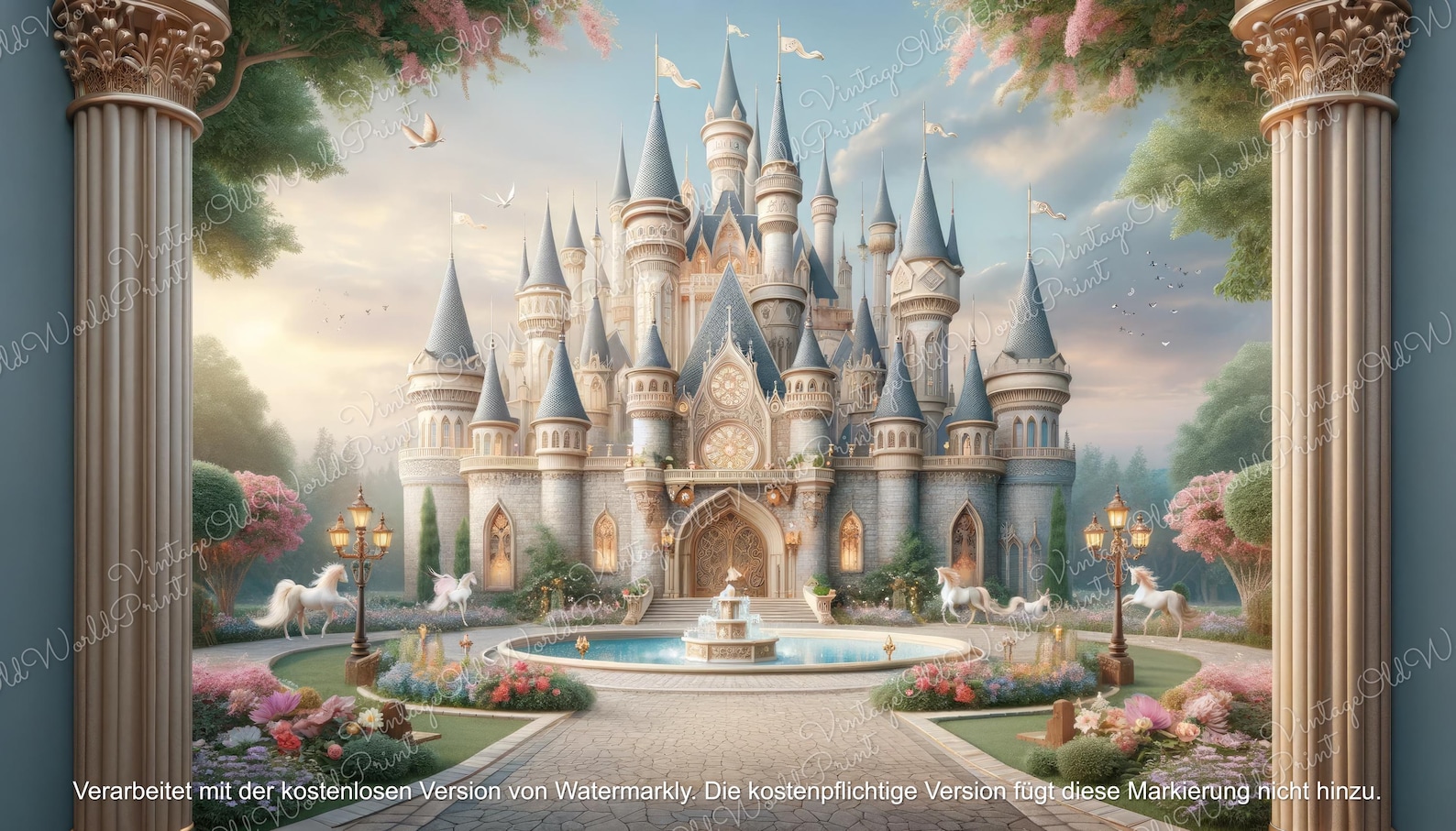 Princess Castle Digital Backdrop Background, Composite Photography ...