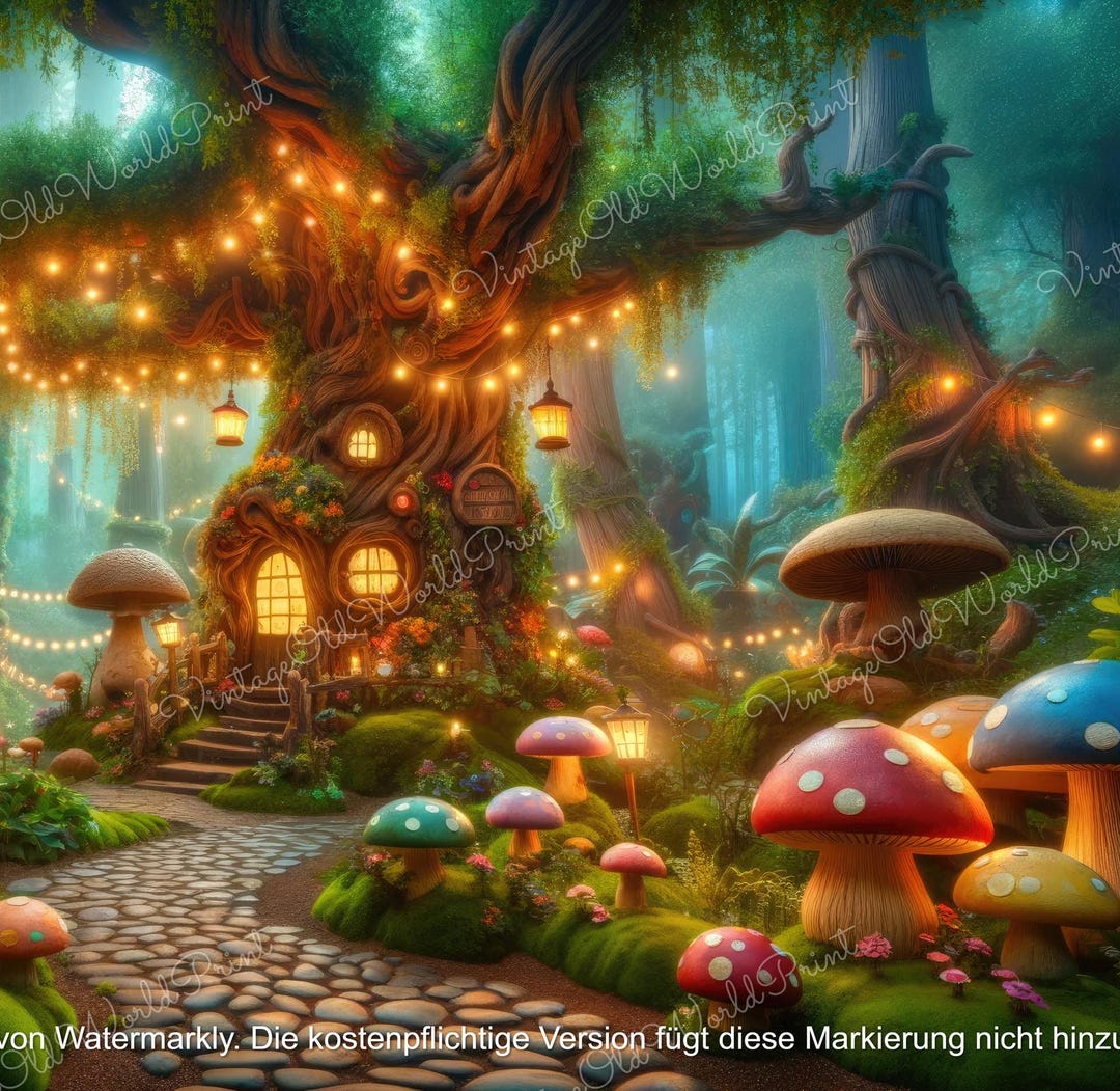 Cozy Magical Wood Backdrop Digital Background, Composite Photography ...