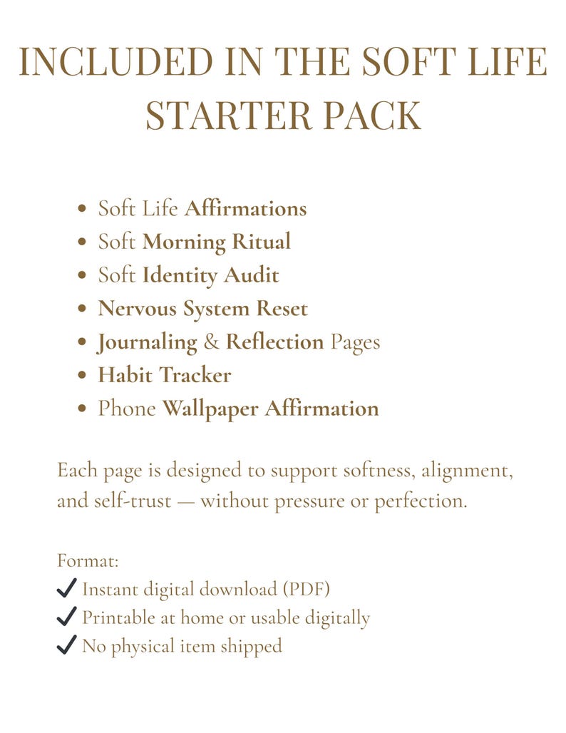 Soft Life Starter Pack | Digital Download - Etsy