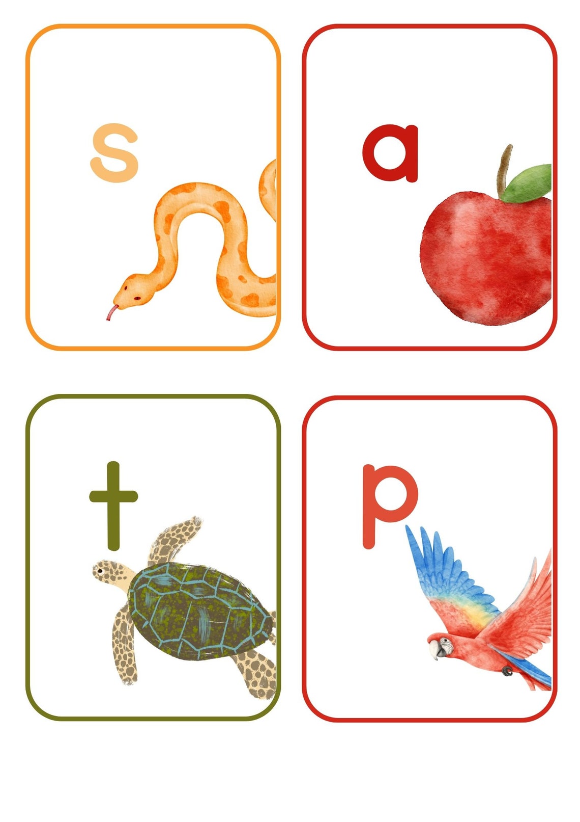 SATPIN Phonics Flashcards and Practise Board - Etsy
