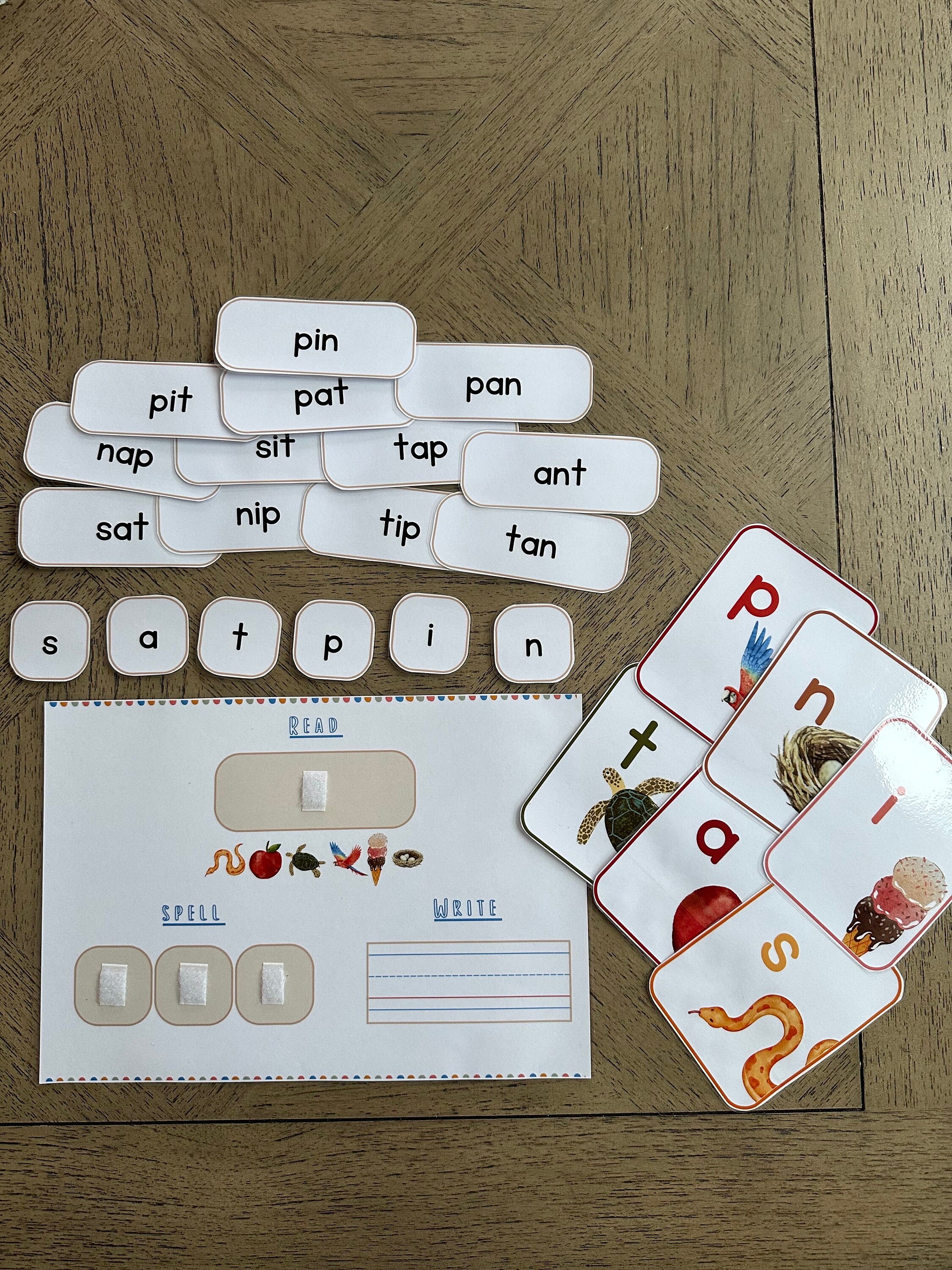 SATPIN Phonics Flashcards and Practise Board - Etsy