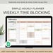 Weekly Time Blocking Calendar, Google Sheets Weekly Hourly Planner, To ...
