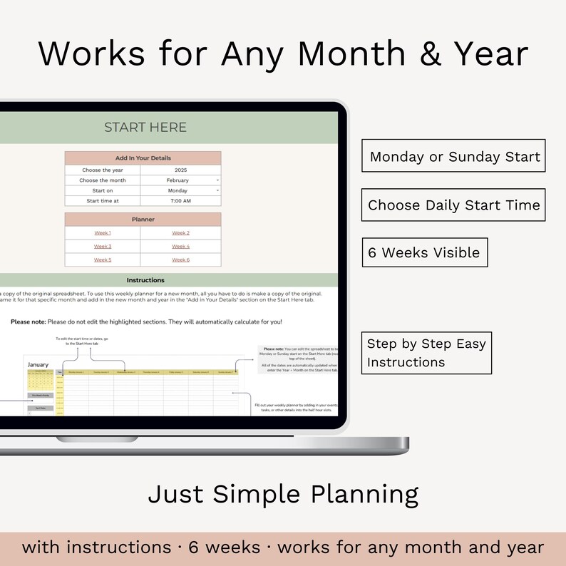 Weekly Time Blocking Calendar, Google Sheets Weekly Hourly Planner, To ...