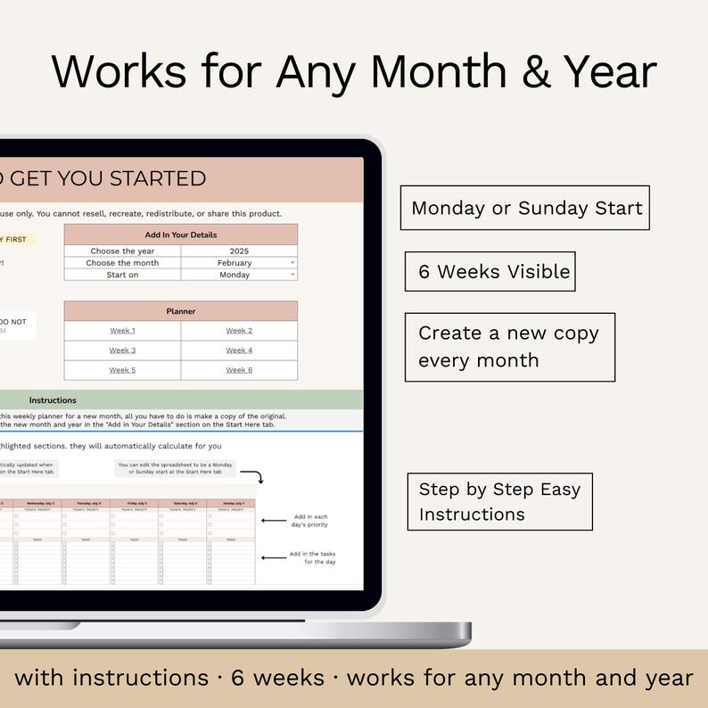 Simple Task Tracker, Weekly Planner Google Sheets, Minimalist To-do ...