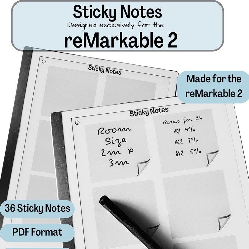 Sticky Note Template - Etsy