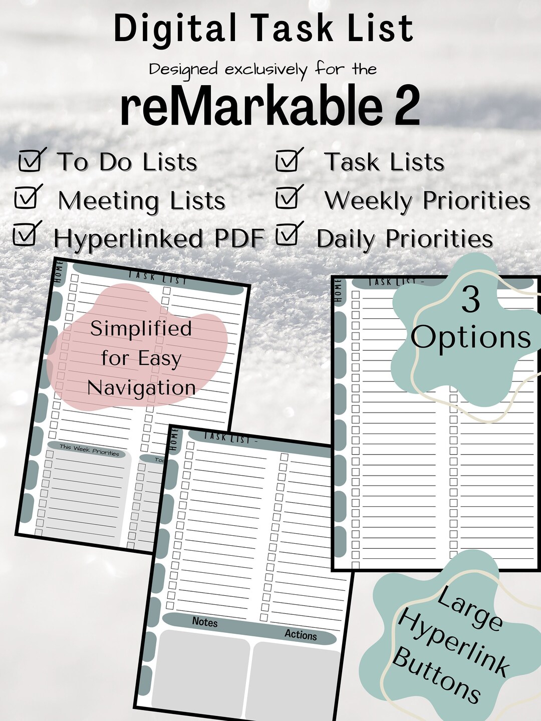 Digital Task, to Do List & Meeting Manager for Remarkable 2 - Efficient ...