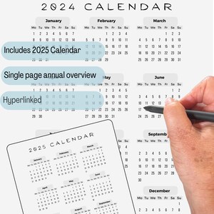 Remarkable 2 Yearly Digital Planner for 2024 - 2025 - Hyperlinked ...