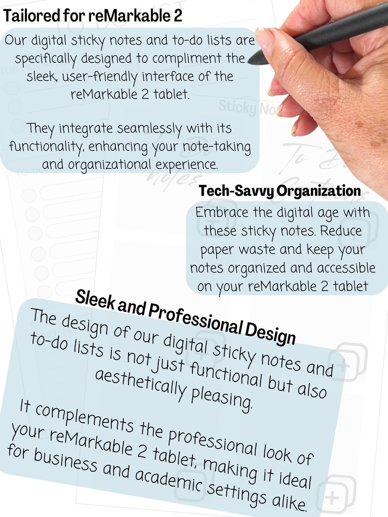 Digital Sticky Notes & To-do Lists for Remarkable 2 Organize Your Tasks ...