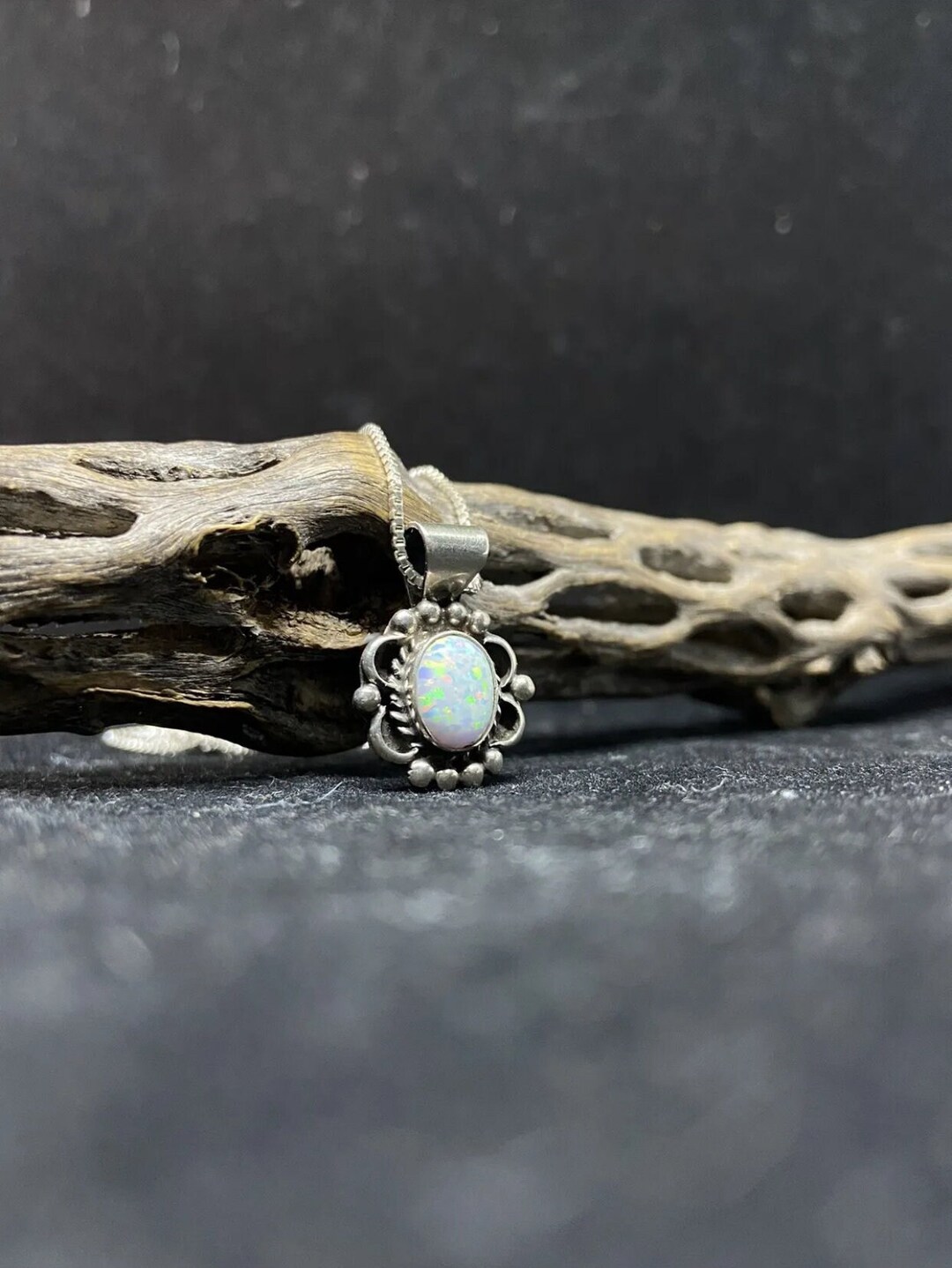Native American Navajo White Fire Opal Sterling Silver Pendant - Etsy