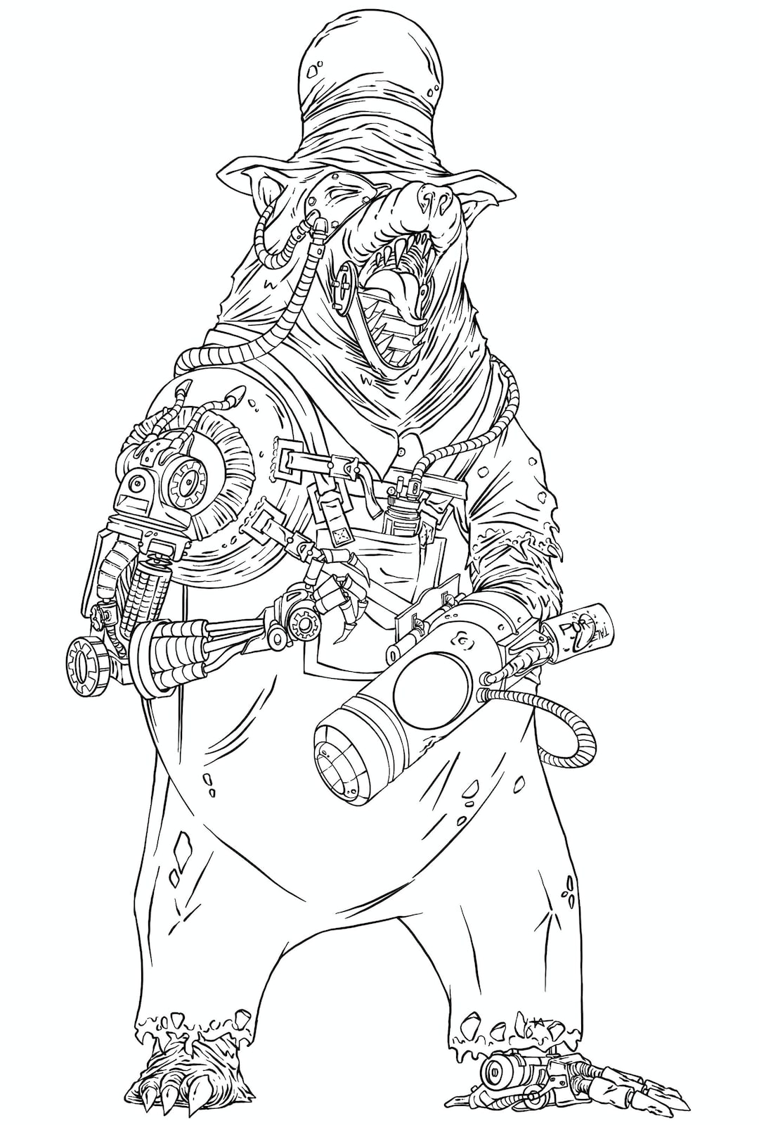 Character Coloring Pages - Etsy