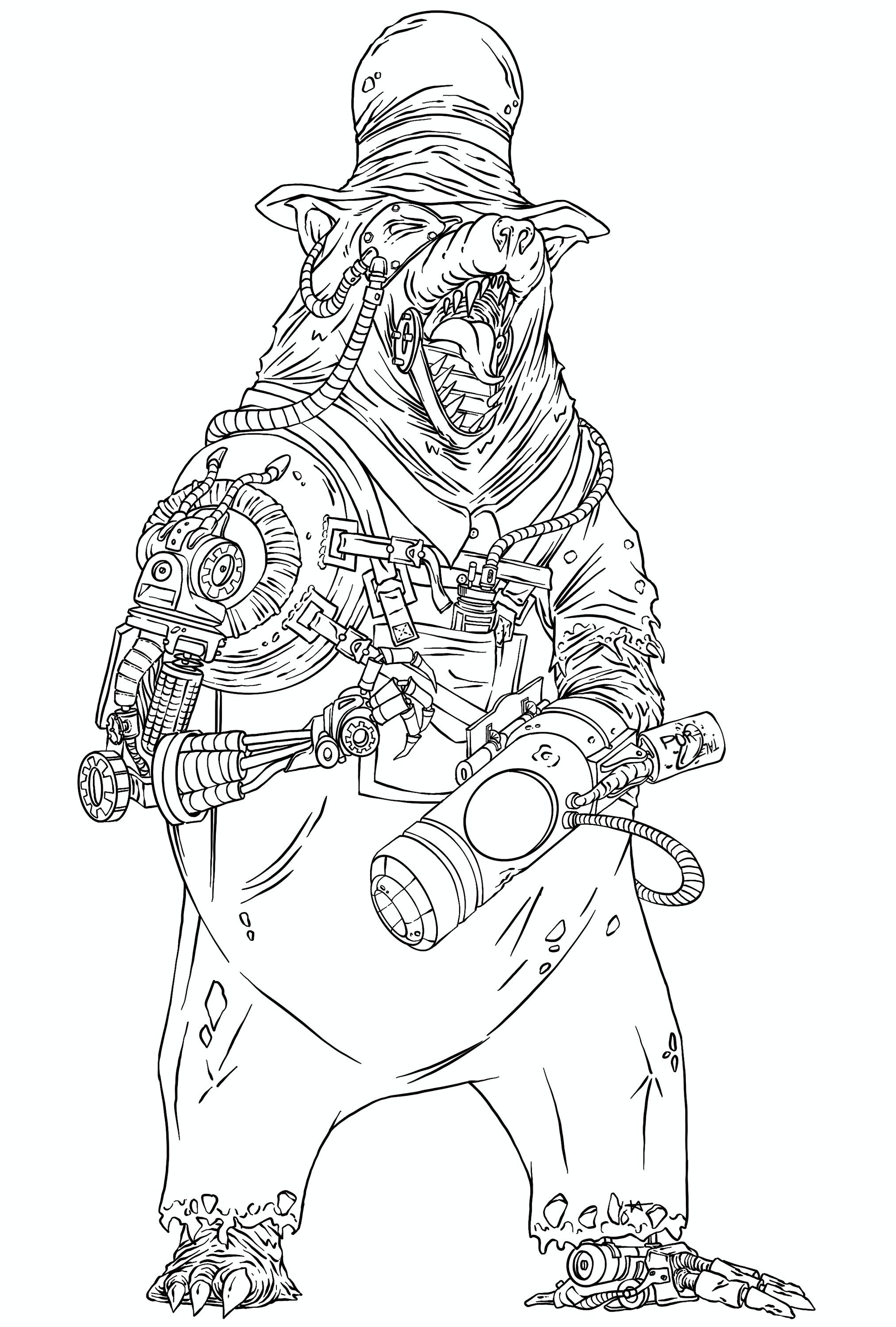 Character Coloring Pages - Etsy