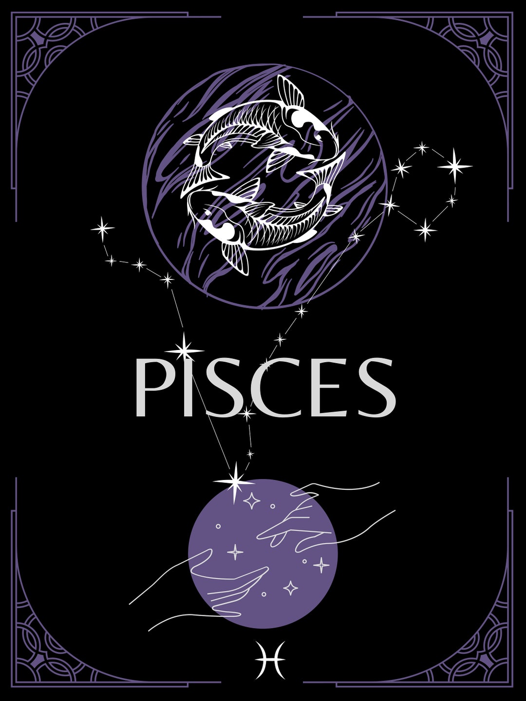 Pisces Printable Poster - Etsy
