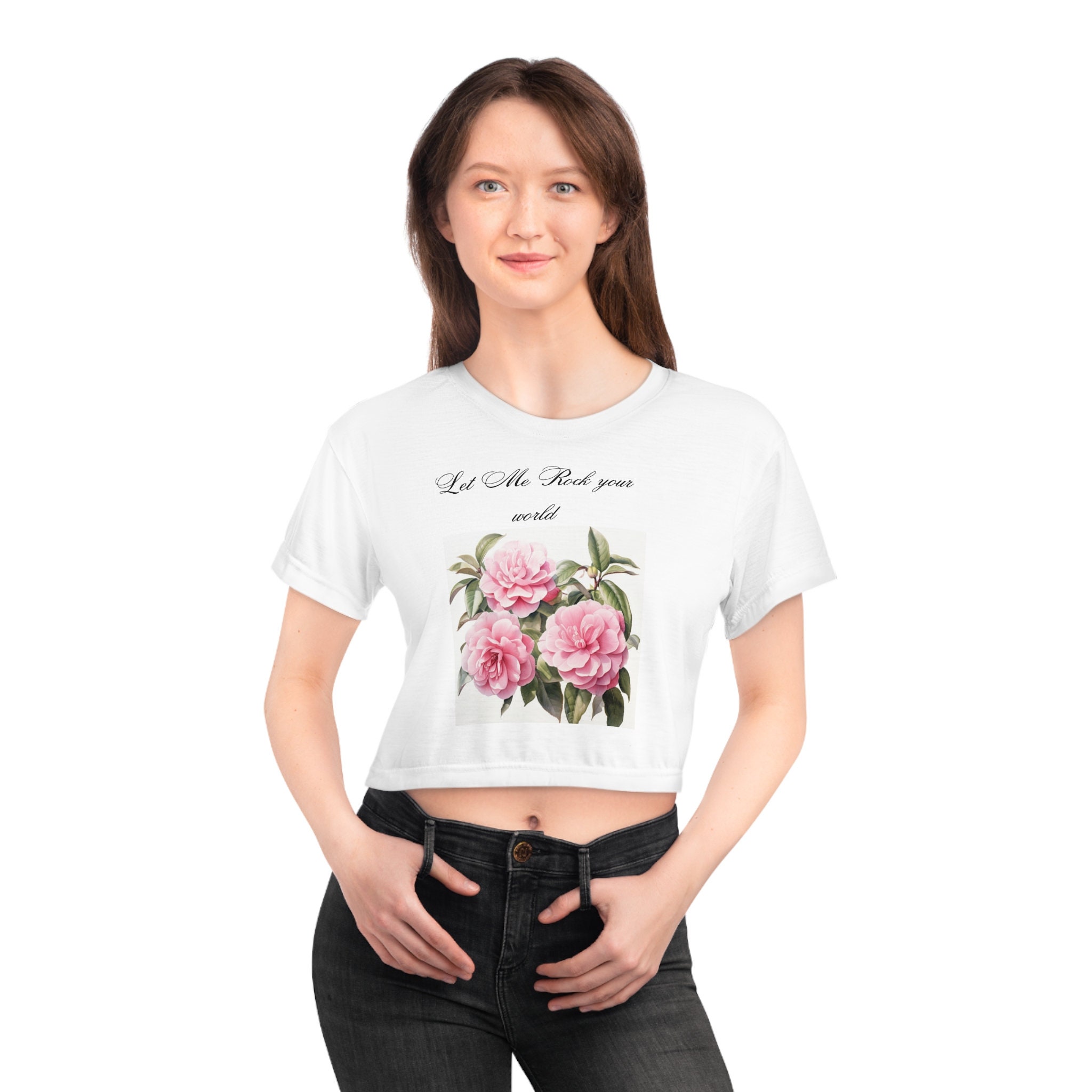 Crop Tee AOP, Belly Button T Shirt, Unique T Shirt, Classic T. Shirt ...