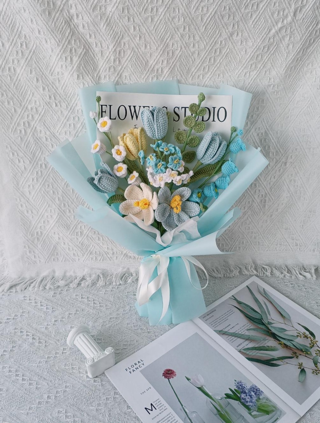 Crochet Tulip Bouquet: Handmade Everlasting Floral Gift - Etsy