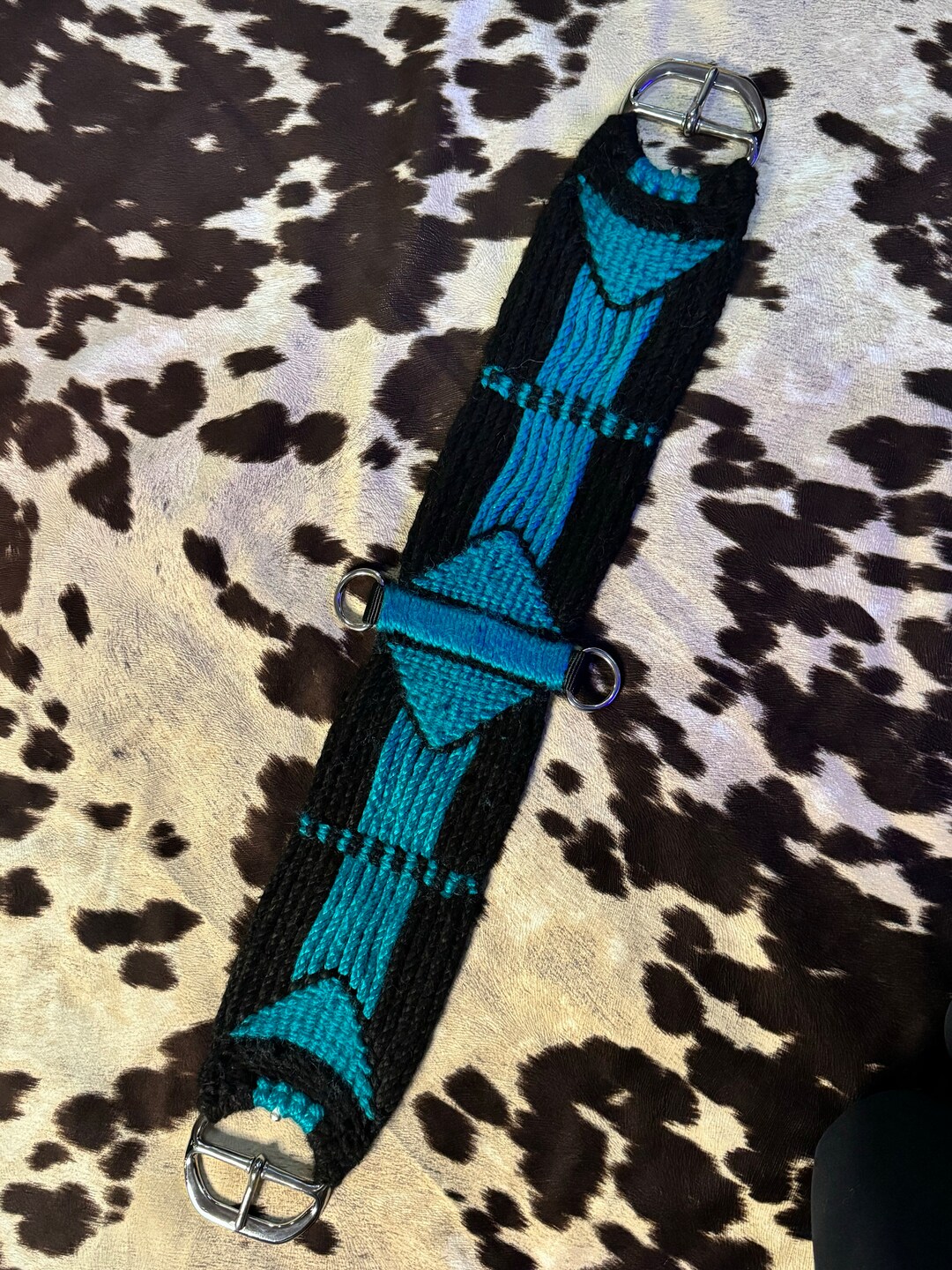 32" Custom 100% Mohair Turquoise & Black Cinch - Etsy