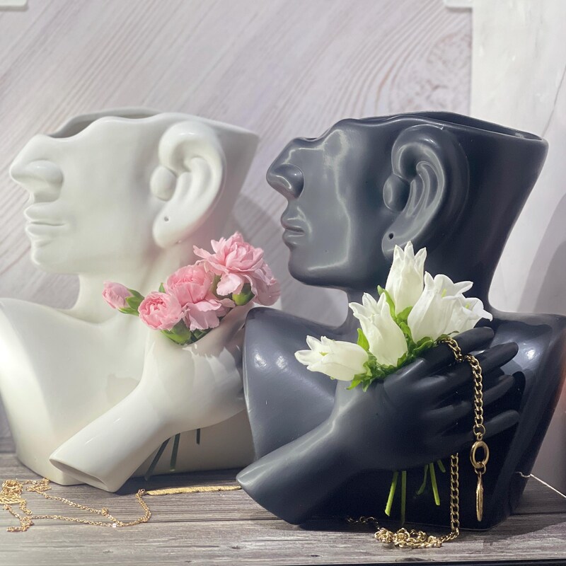 Abstract Face Vase - Etsy