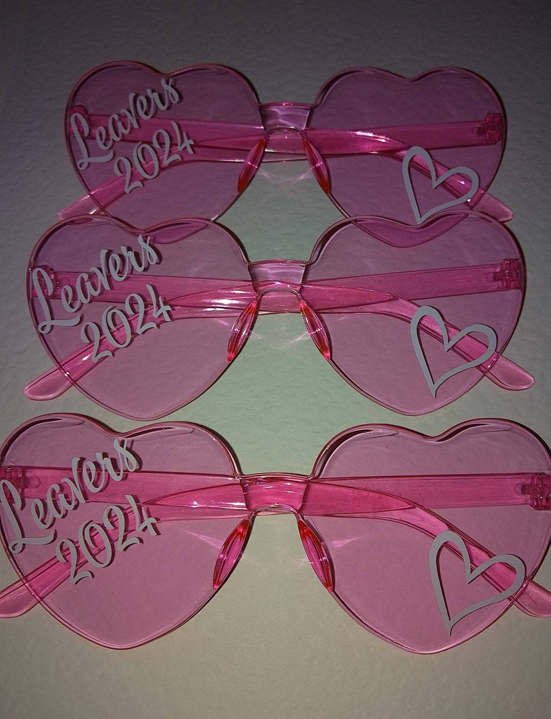School Leavers 2024 Heart Glasses - Etsy