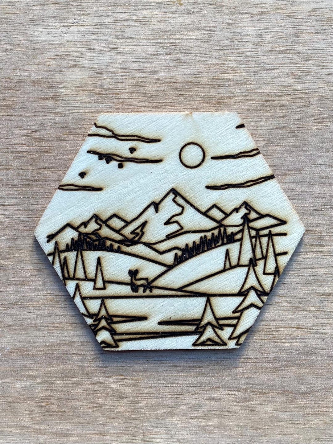 Laser Engraved Mountains - Etsy