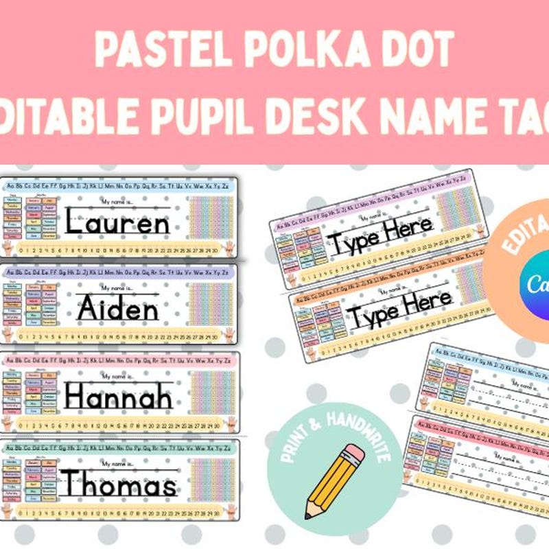 Polka Dot Labels - Etsy