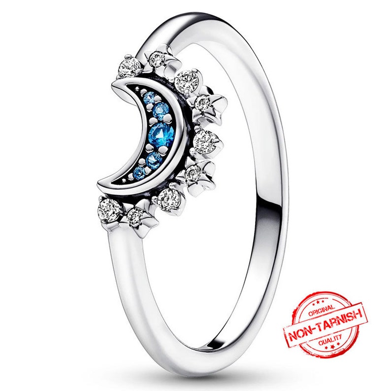 Celestial Sun and Moon Ring Set Unique Pandora Style Rings for Women ...