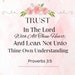 Trust in the Lord Digital Print for Download - Etsy