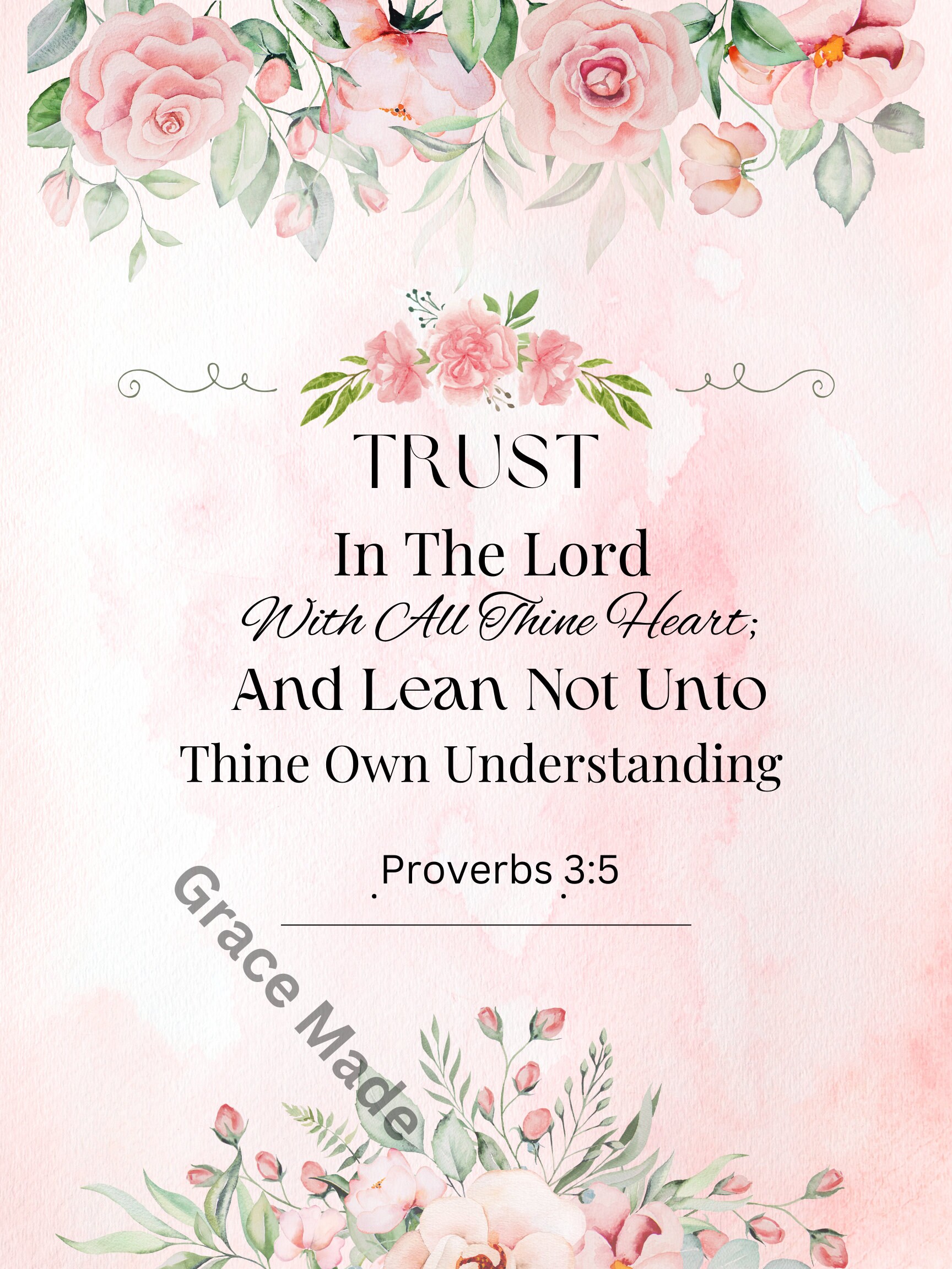 Trust in the Lord Digital Print for Download - Etsy