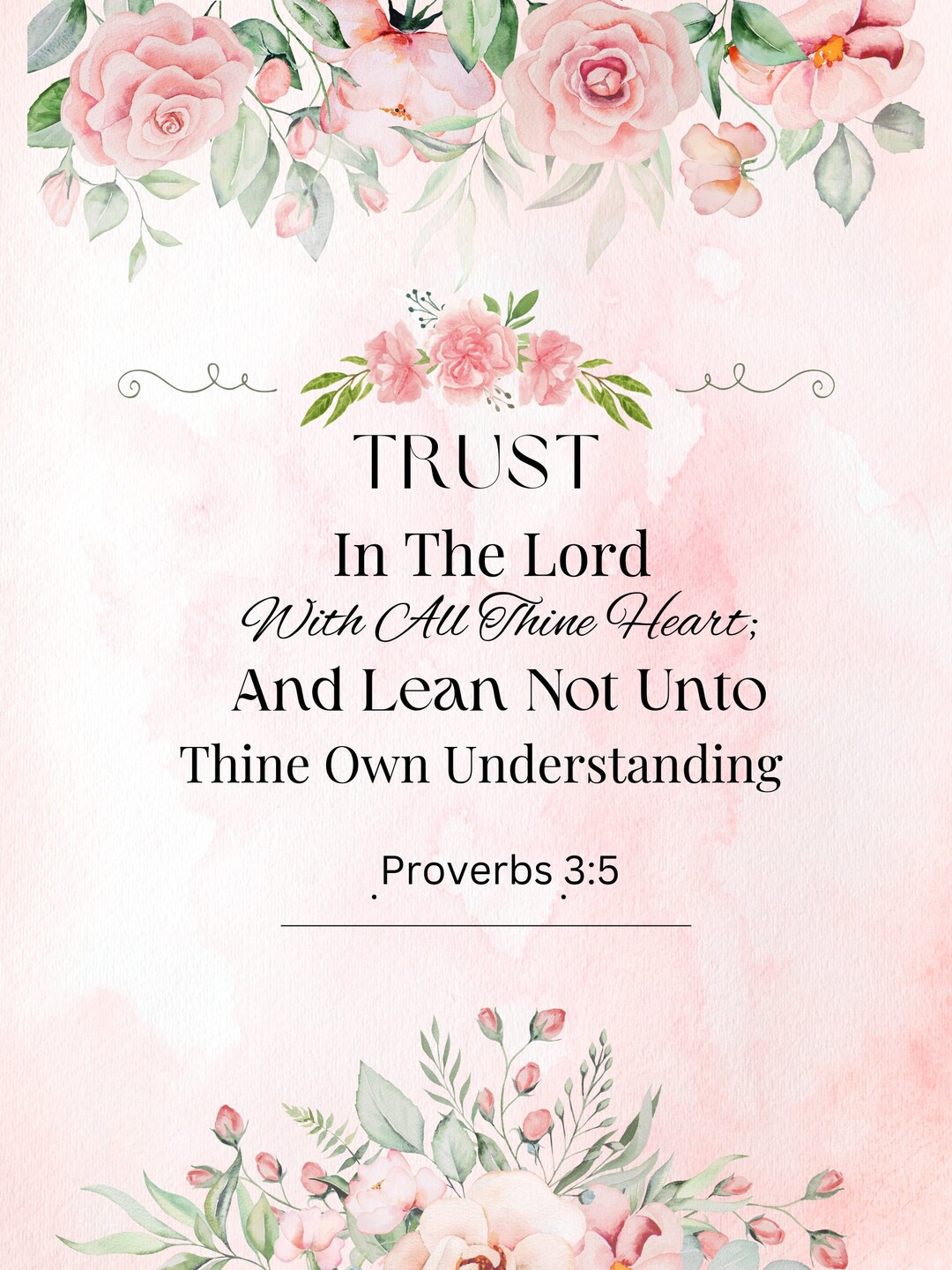 Trust in the Lord Digital Print for Download - Etsy