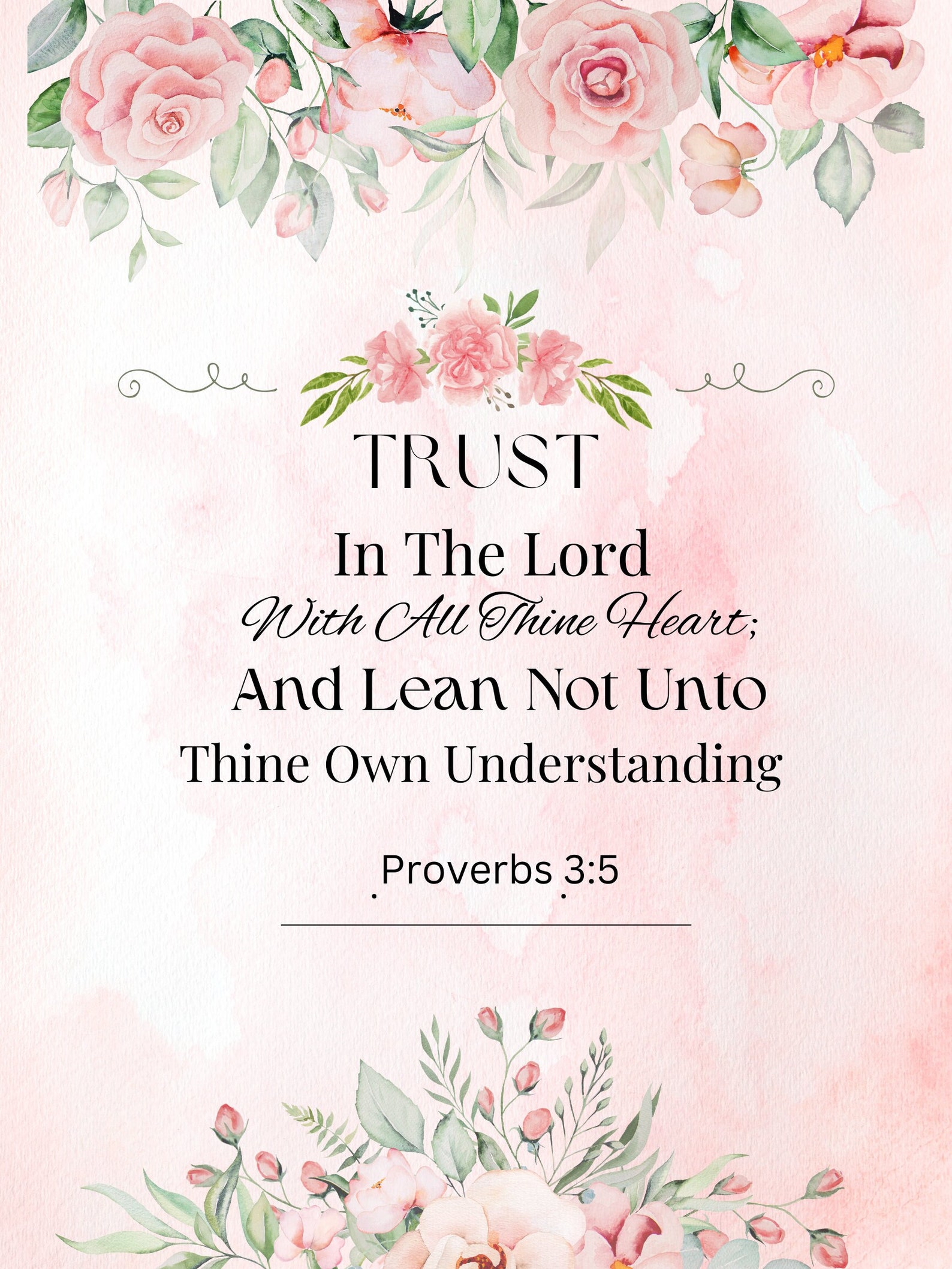 Trust in the Lord Digital Print for Download - Etsy
