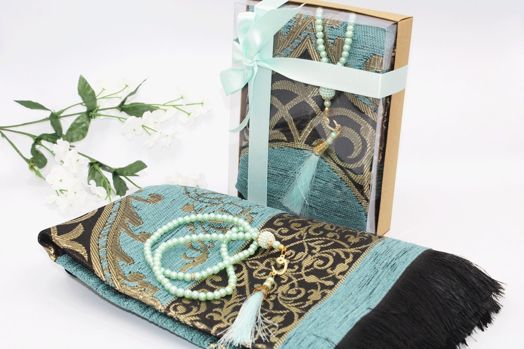 Personalised Prayer Mat Gift Set, Musallah Namaaz Prayer Salah/ Rug ...