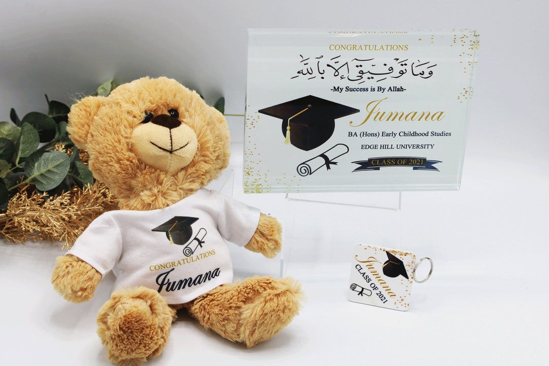 Personalised I Muslim Graduation Frame Gift, Graduation Teddy Bear ...